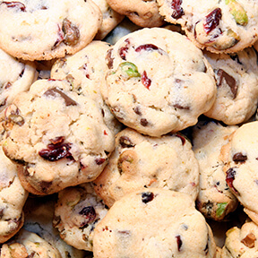 Cherry Pistachio White Chocolate Drop Cookies | In The Raw® Sweeteners