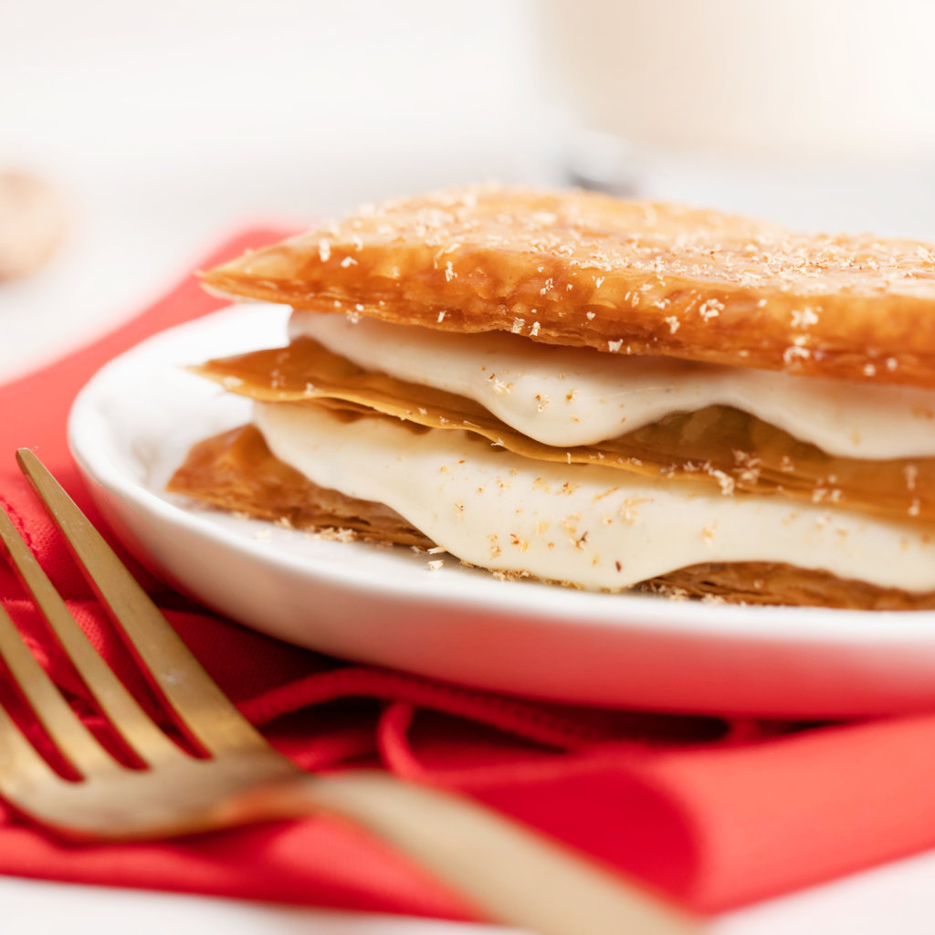 Phyllo Napoleons with Eggnog Pastry Cream | InThe Raw® Sweeteners
